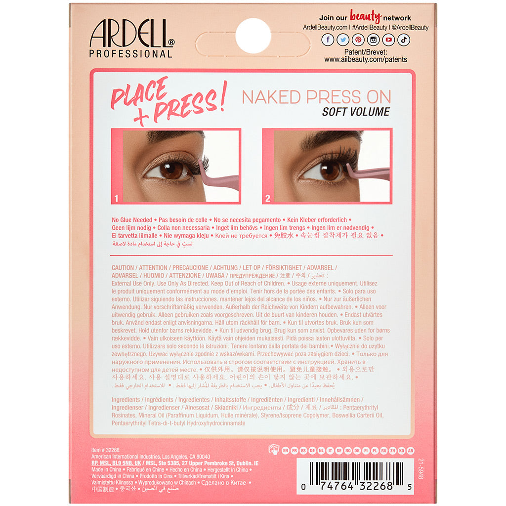 Ardell Naked Press On Pre-Glued Underlash Extensions - Soft Volume ...