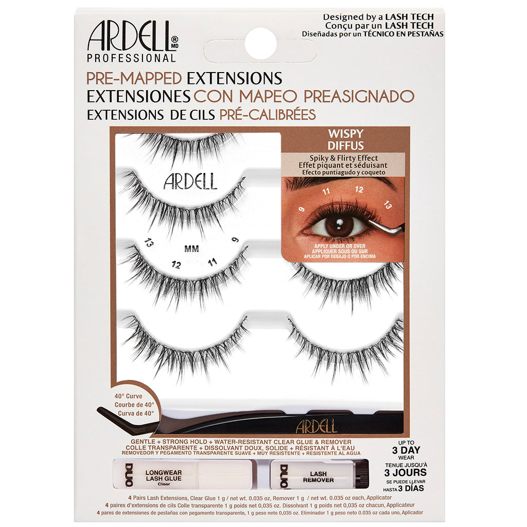 Ardell Pre-Mapped Extensions Kit Wispy (4 Pairs) | False Eyelashes