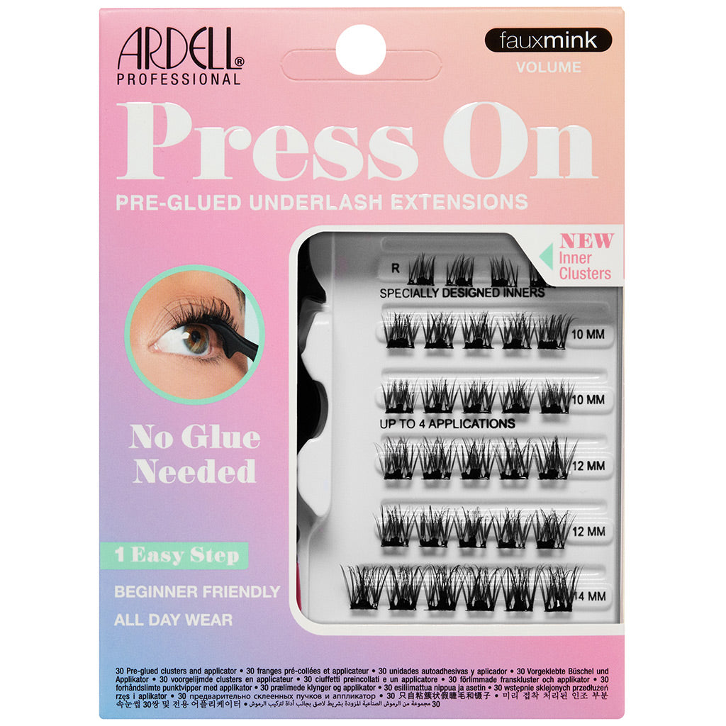 Ardell Press On Pre-Glued Underlash Extensions Kit - Faux Mink Volume ...