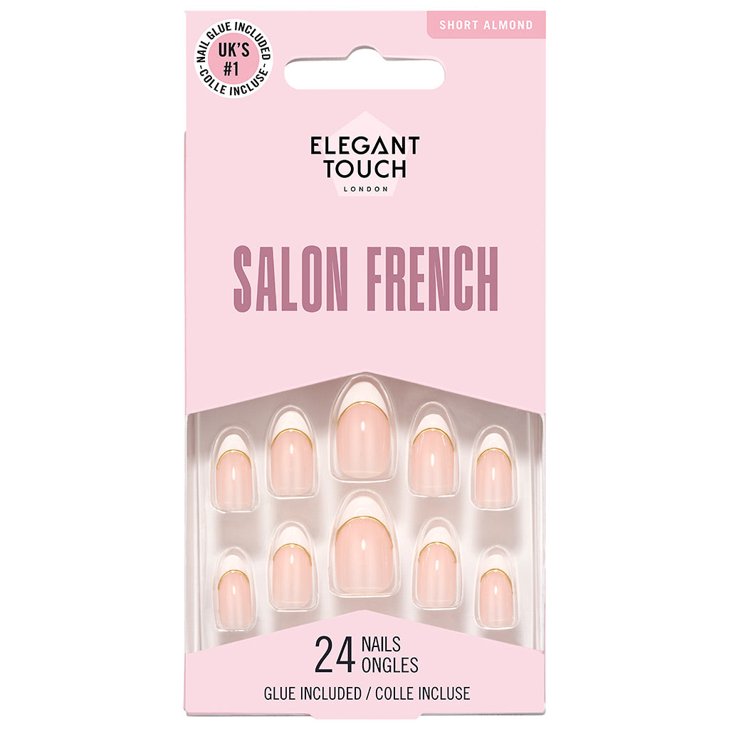 Elegant Touch False Nails Almond Short Length - French 147 | False ...