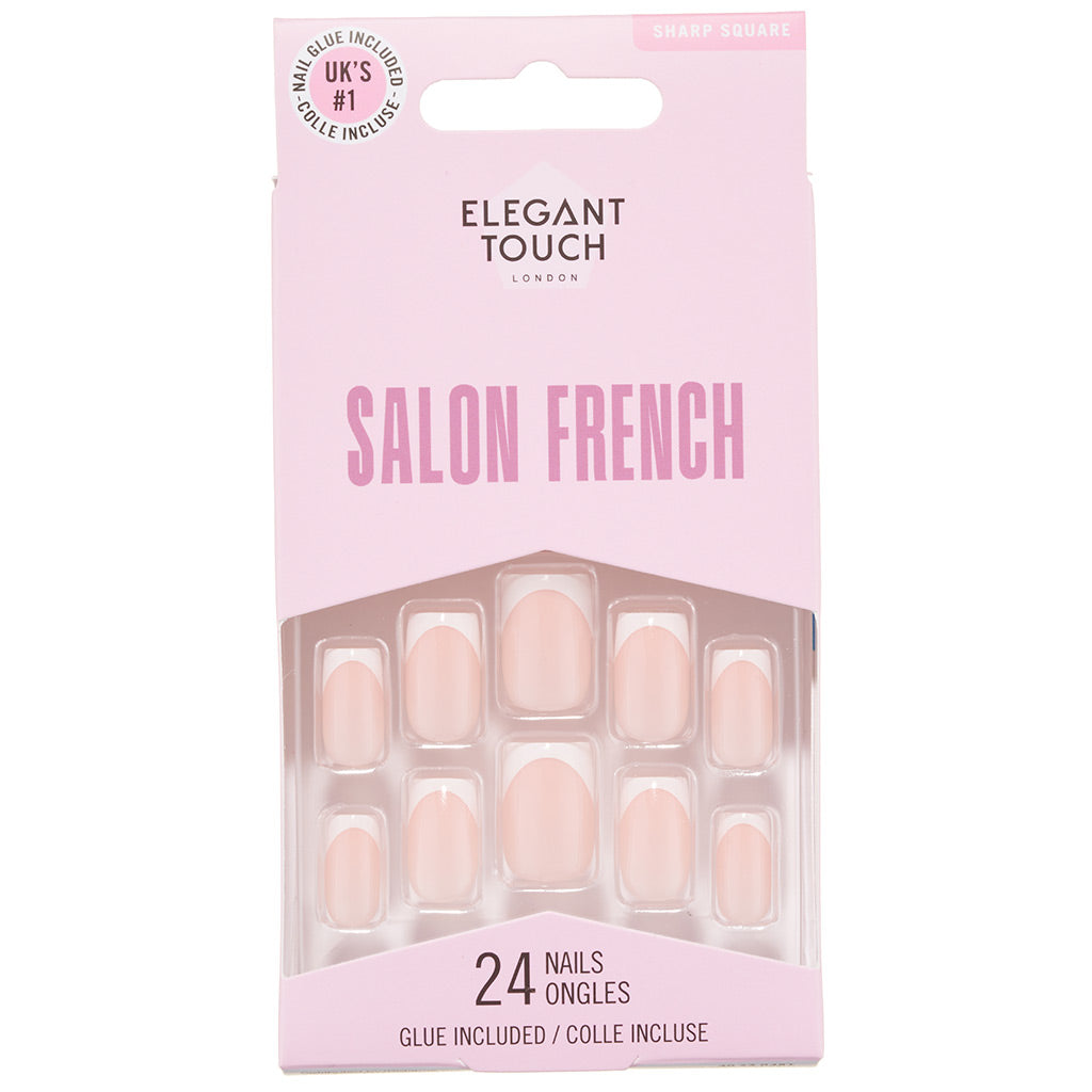 Elegant Touch False Nails Sharp Square Medium Length - French 164 ...