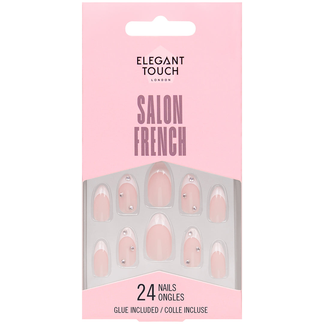 Elegant Touch False Nails Stiletto Short Length - French 128 | False ...