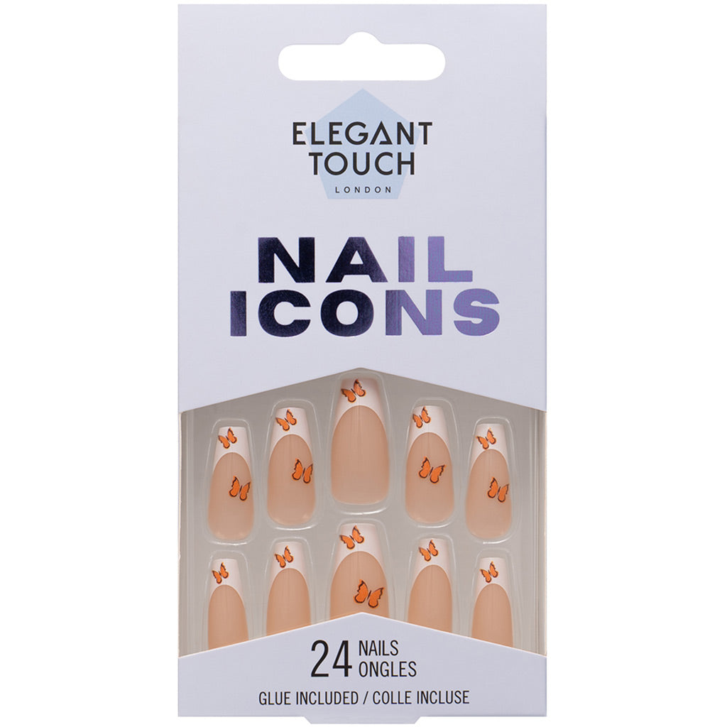 Elegant Touch Nail Icons False Nails Squareletto Long Length - High Fl ...