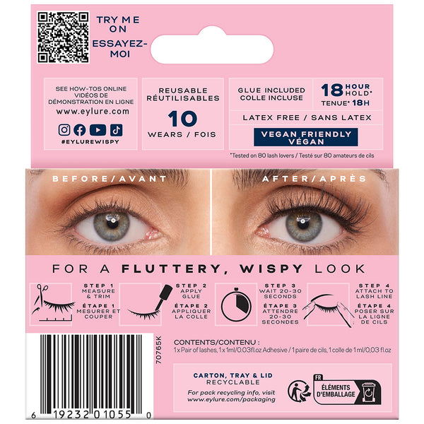 Eylure Light & Wispy Lashes - 166 (Shorter Lash Band) | False Eyelashes
