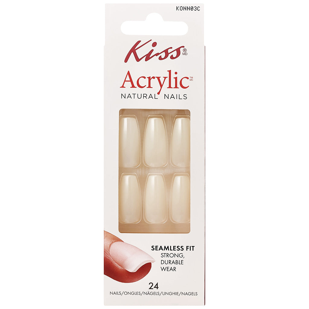 Kiss False Nails Acrylic Natural Nails - Born With It | False Eyelashes