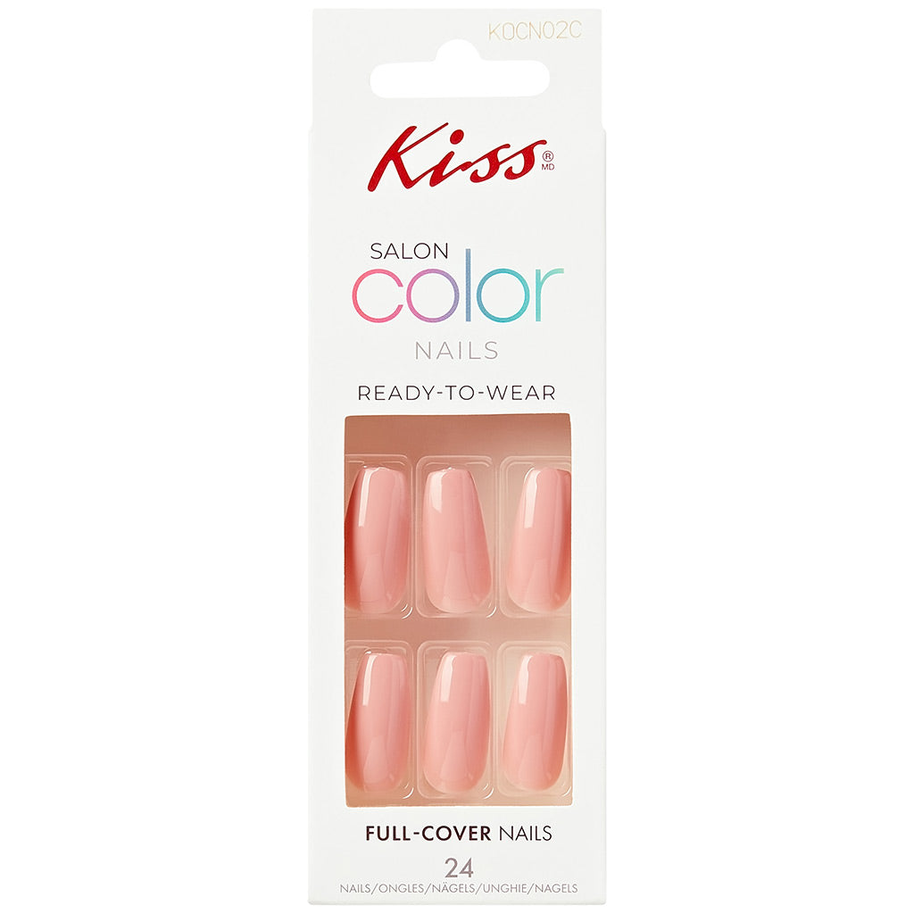 Kiss False Nails Salon Color Nails - Fake Smile | False Eyelashes