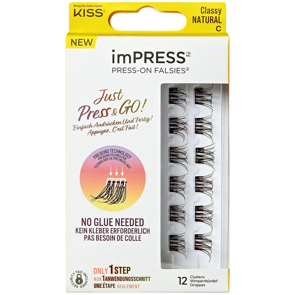 Kiss ImPRESS Press-On Falsies Cluster Lashes - Classy Natural | False ...
