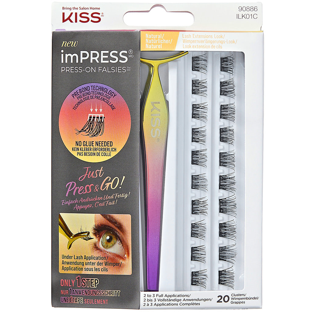 Kiss imPRESS Press-on Falsies Lash Kit - Natural | False Eyelashes