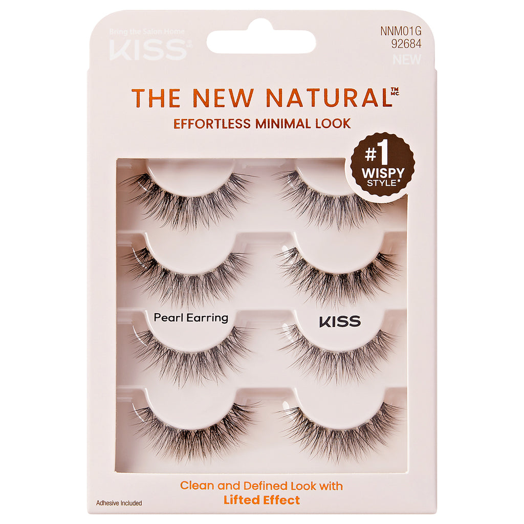 Kiss The New Natural Lashes Multipack - Pearl Earring | False Eyelashes
