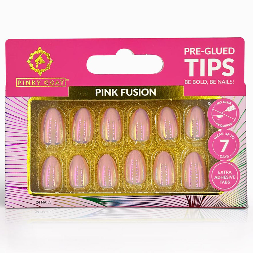 Pinky Goat Nails Pre-Glued Tips - Pink Fusion | False Eyelashes