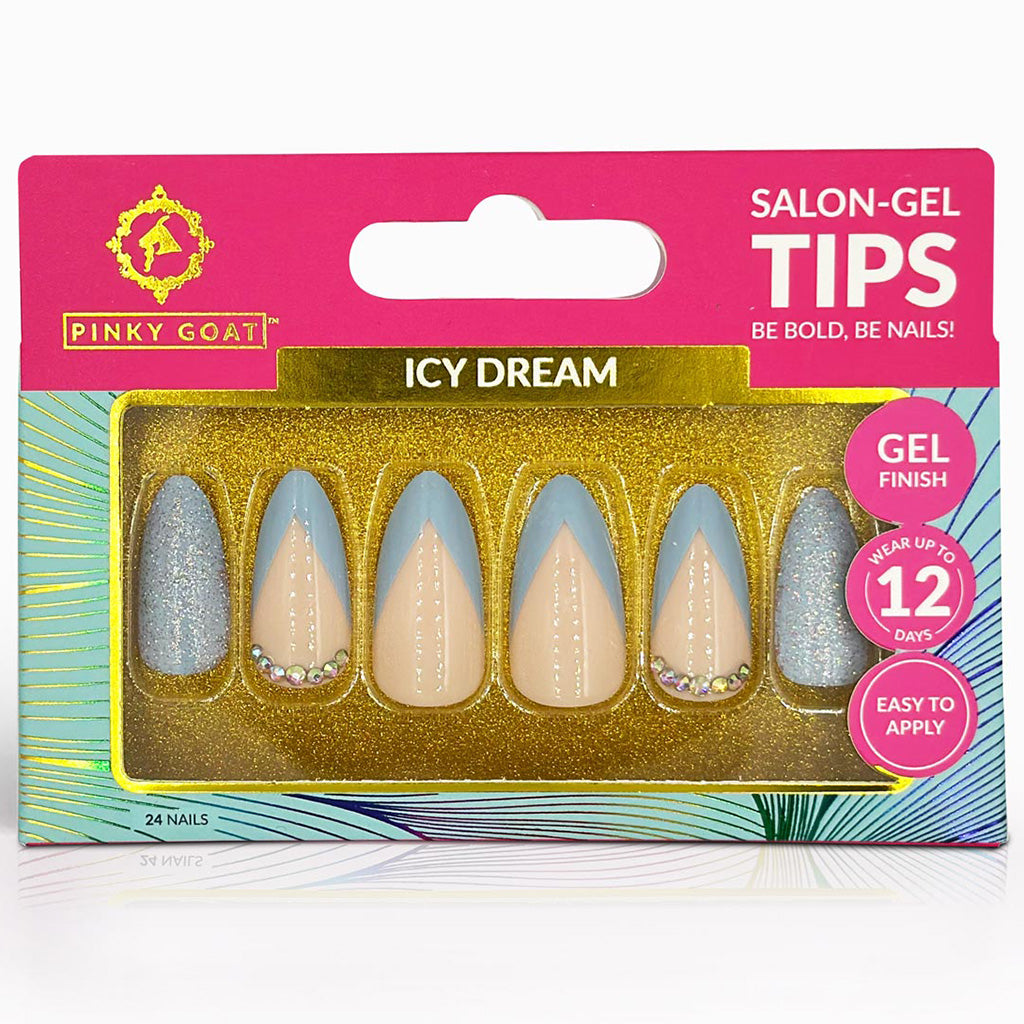 Pinky Goat Nails Salon-Gel Tips - Icy Dream | False Eyelashes