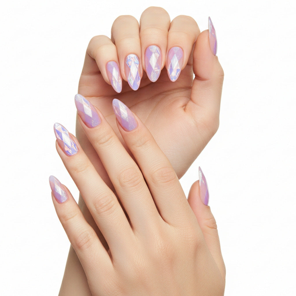 Pinky Goat Nails Salon-Gel Tips - Purple Prism | False Eyelashes