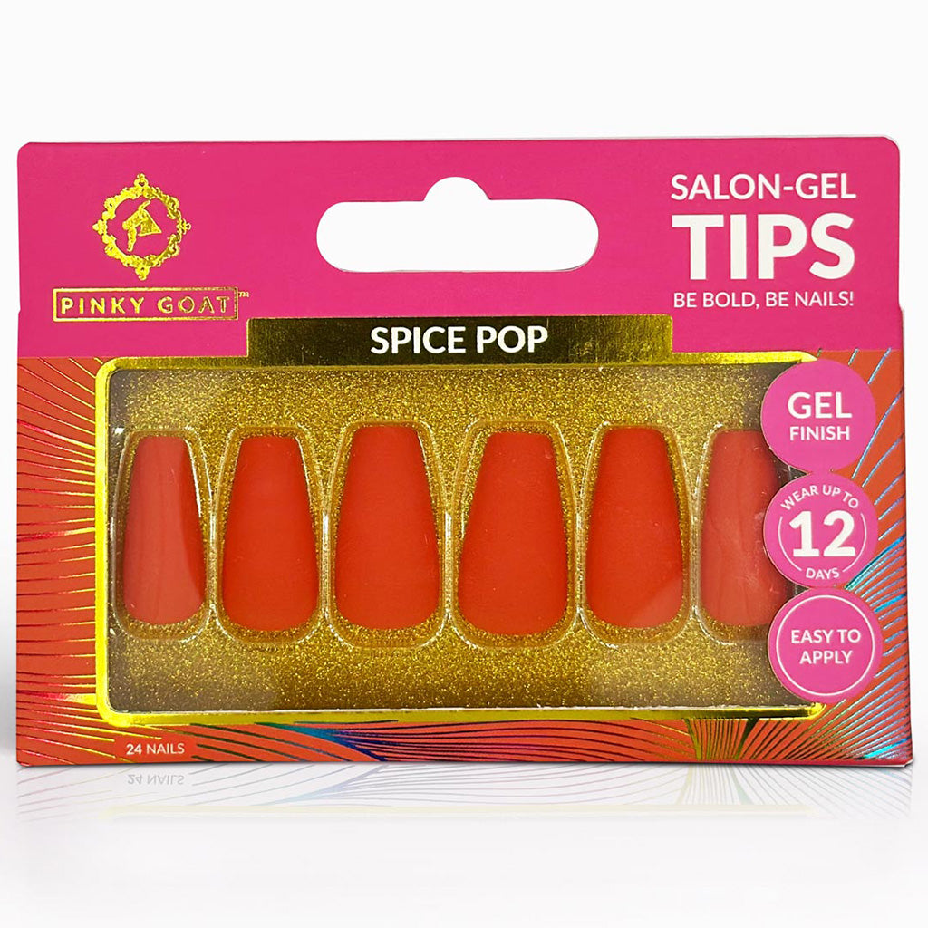 Pinky Goat Nails Salon-Gel Tips - Spice Pop | False Eyelashes