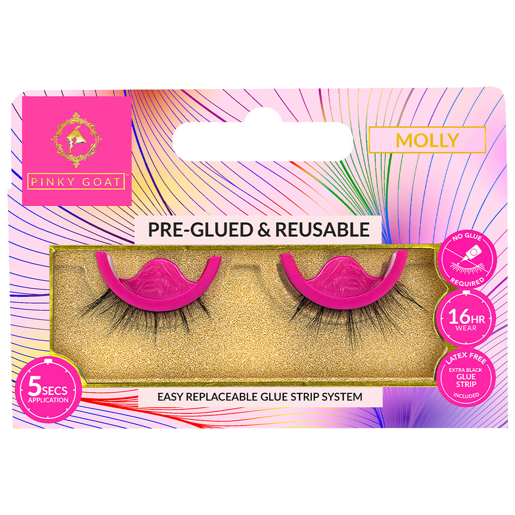 Pinky Goat Pre-Glued Lashes - Molly | False Eyelashes