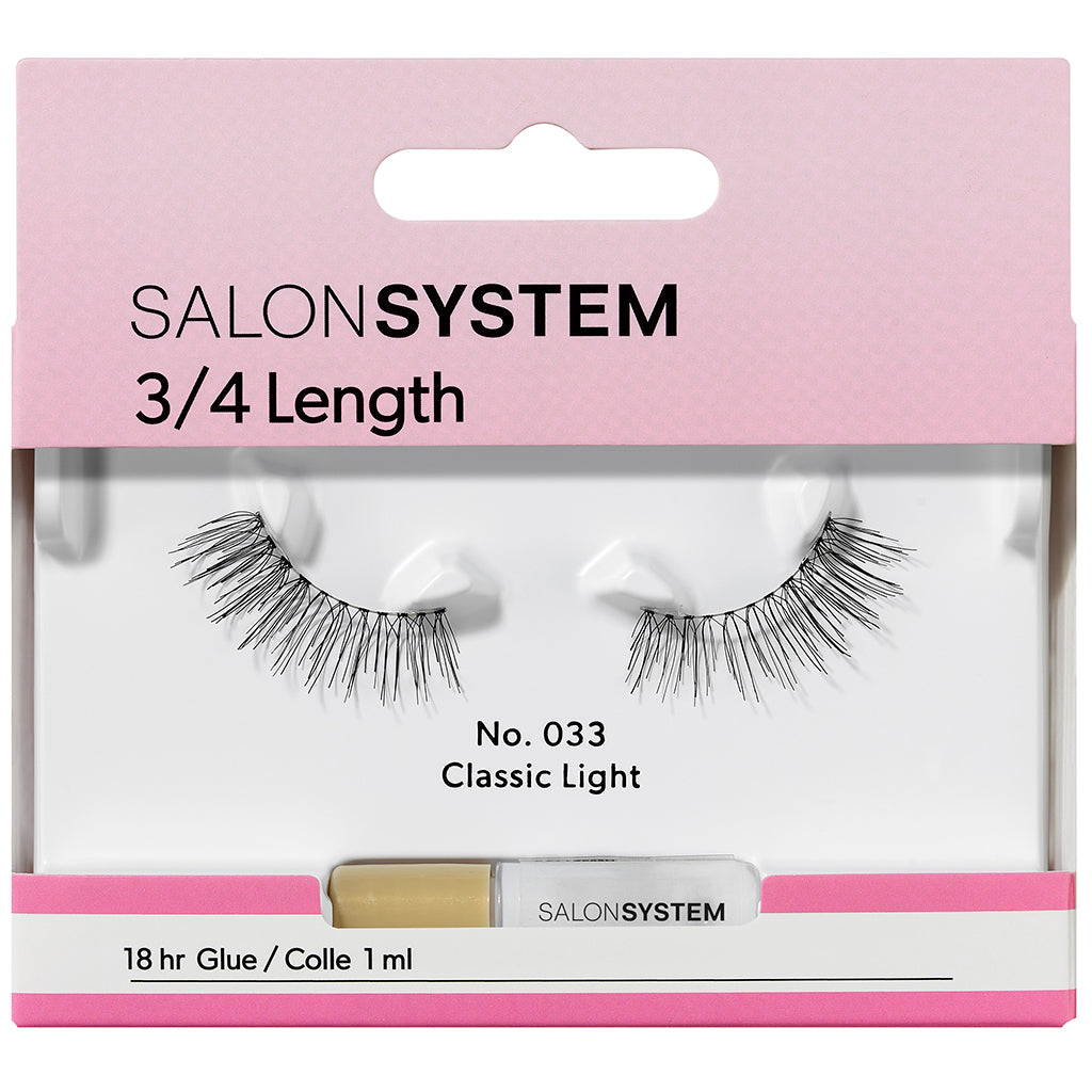 Salon System 3/4 Length 033 Classic Light Lashes | False Eyelashes