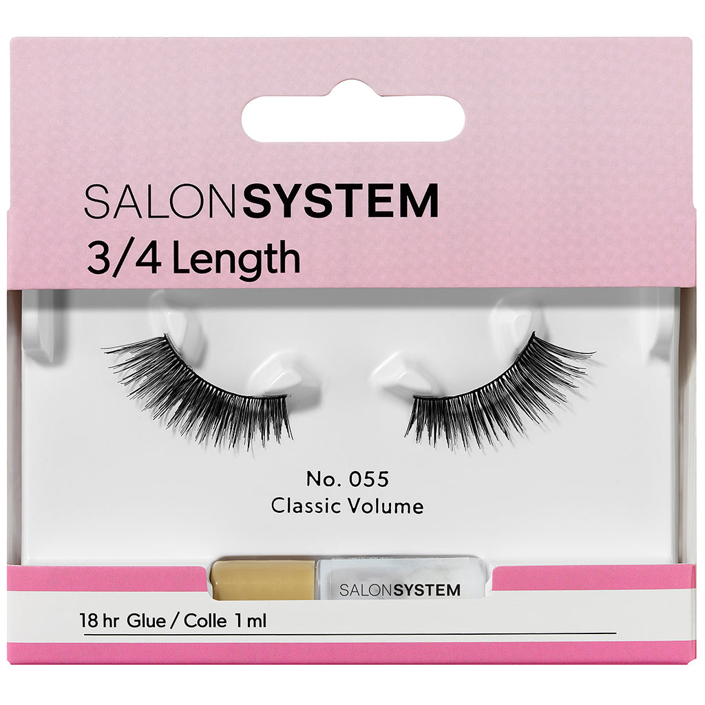 Salon System 3/4 Length 055 Classic Volume Lashes | False Eyelashes
