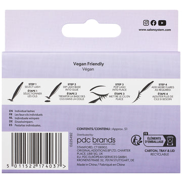 Salon System Individual Lashes Luxe 3D Short | False Eyelashes