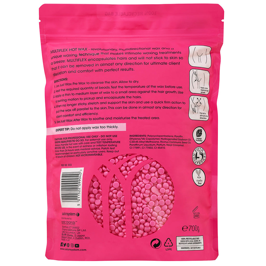 Salon System Just Wax Multiflex Stripless Hot Wax Berrylicious (700g ...