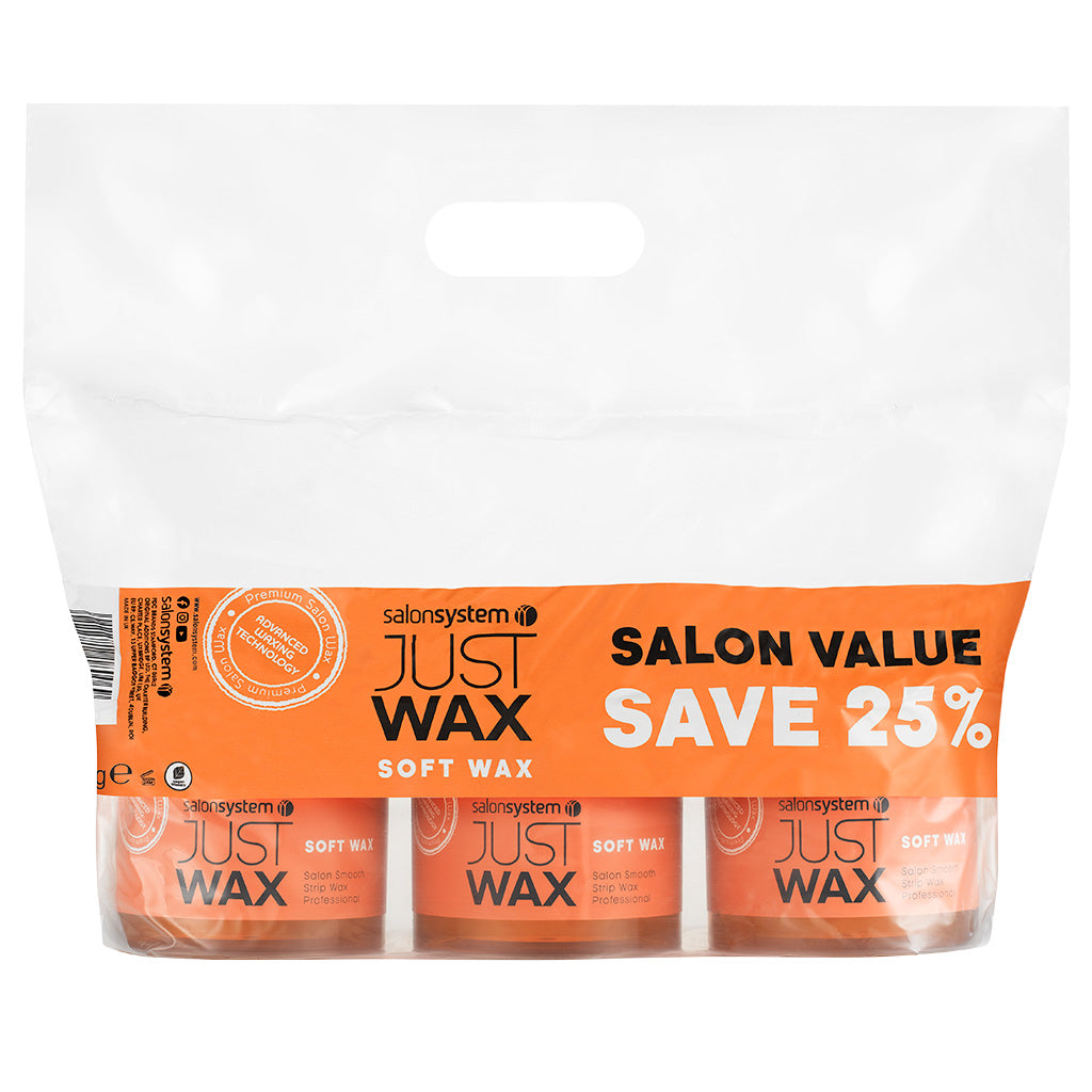 Salon System Just Wax Soft Wax Salon Value Pack (3x 450g) | False Eyelashes