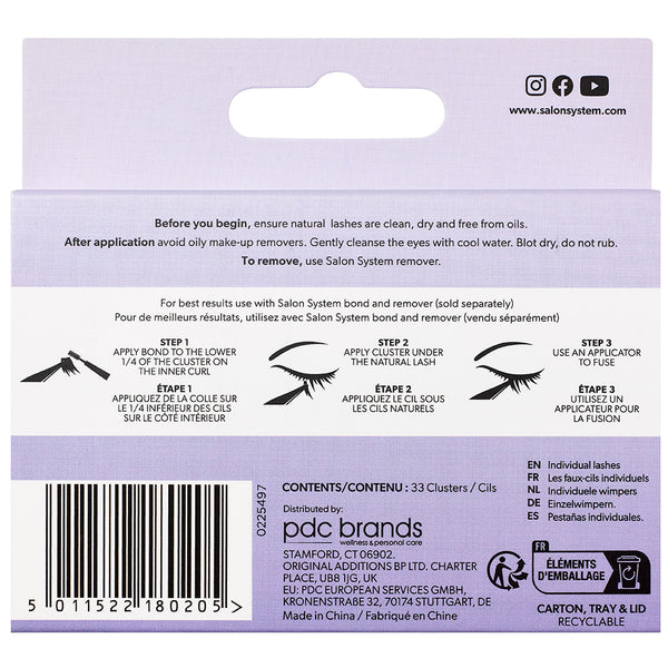 Salon System Underlash Lashes UL2 Wispy Volume Medium | False Eyelashes