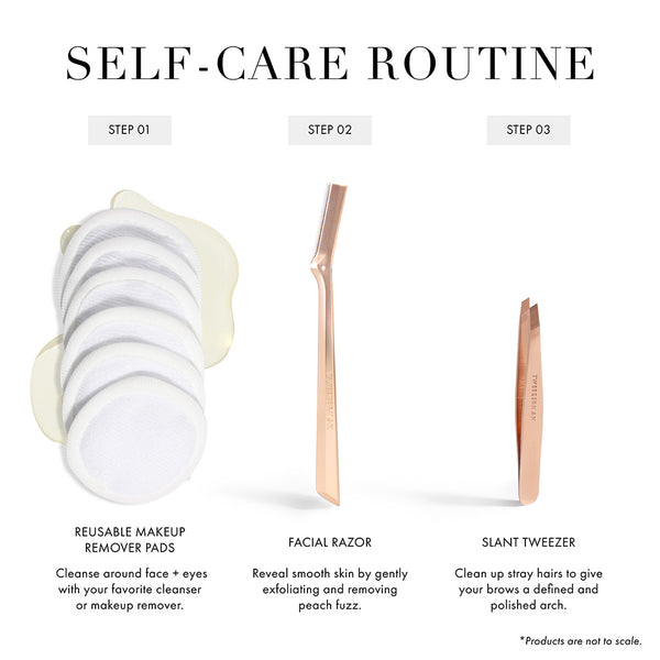 Tweezerman Rose Gold Facial Razor | False Eyelashes