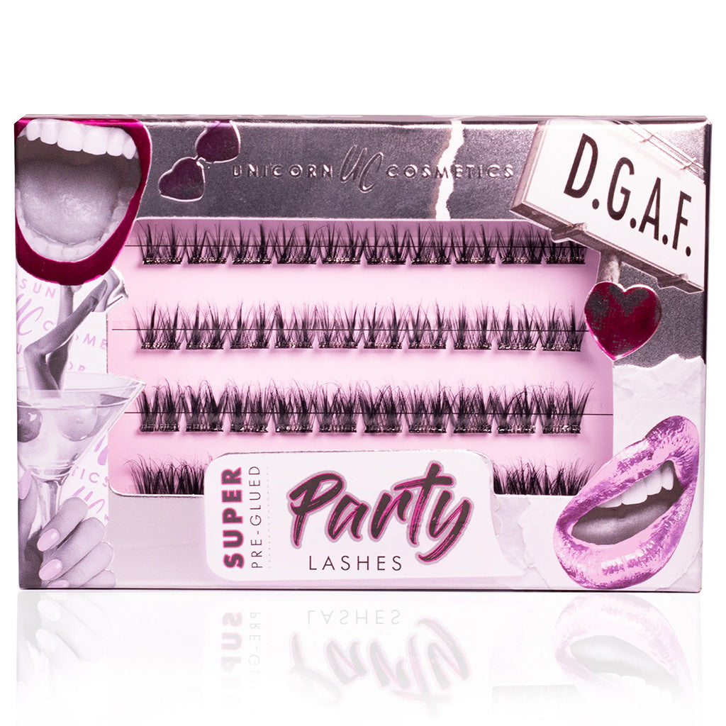 Unicorn Cosmetics Super Pre-Glued Party Lashes - D.G.A.F. | False Eyelashes