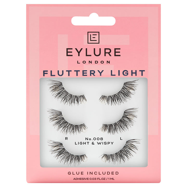 Eylure Fluttery Light Lashes 008 Multipack (3 Pairs) | False Eyelashes