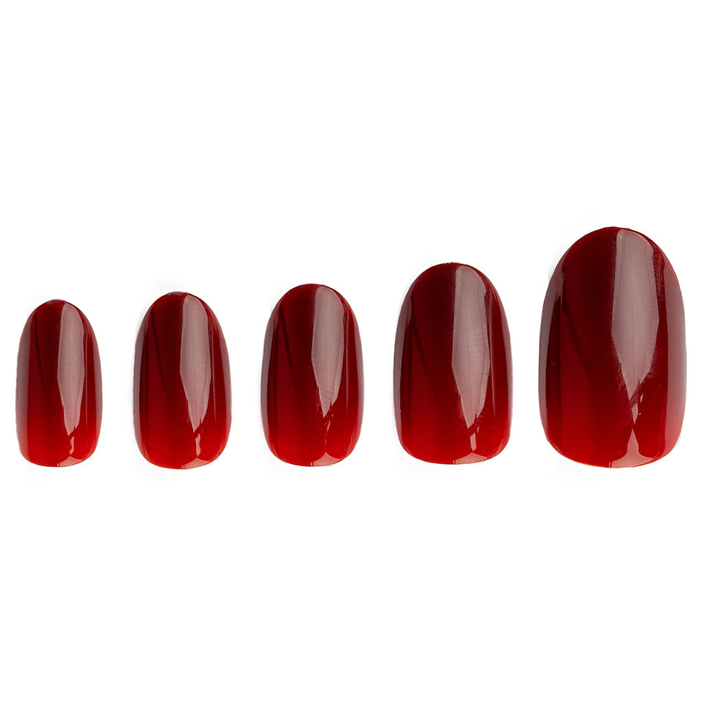 Invogue False Nails Oval Medium Length - Classic Rouge | False Eyelashes