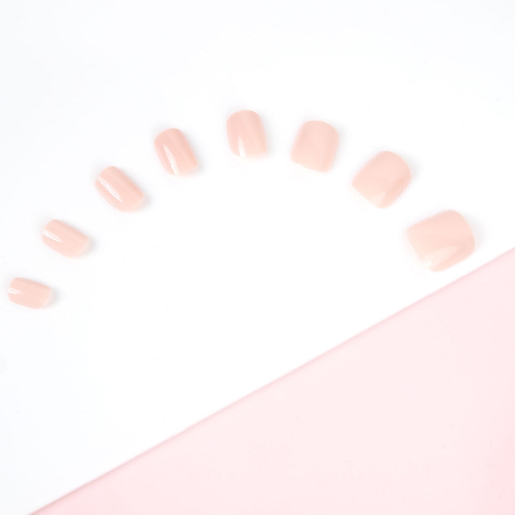 Invogue False Nails Square Medium Length - Dusty Pink | False Eyelashes