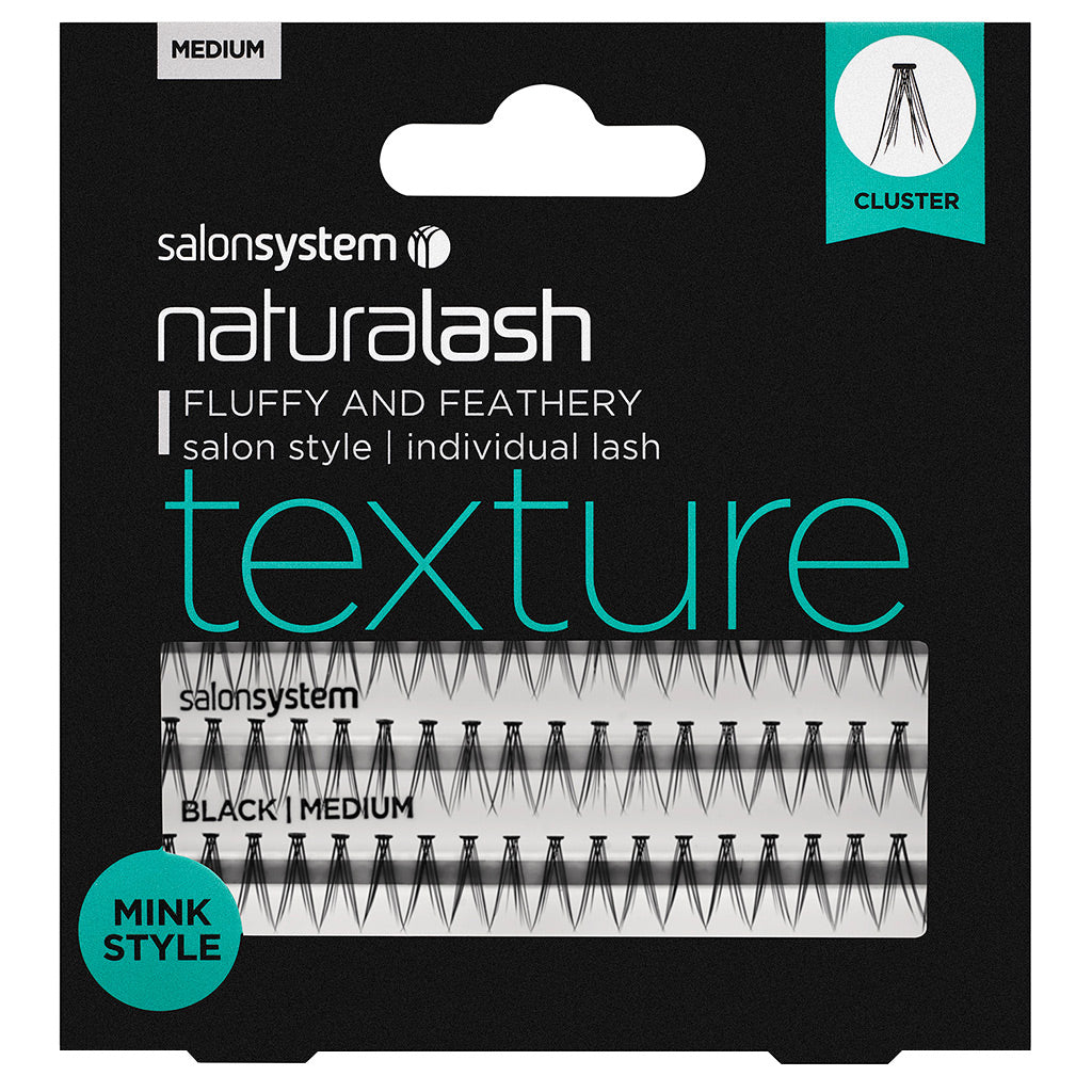 Salon System Individual Lashes Mink Style Medium Black | False Eyelashes