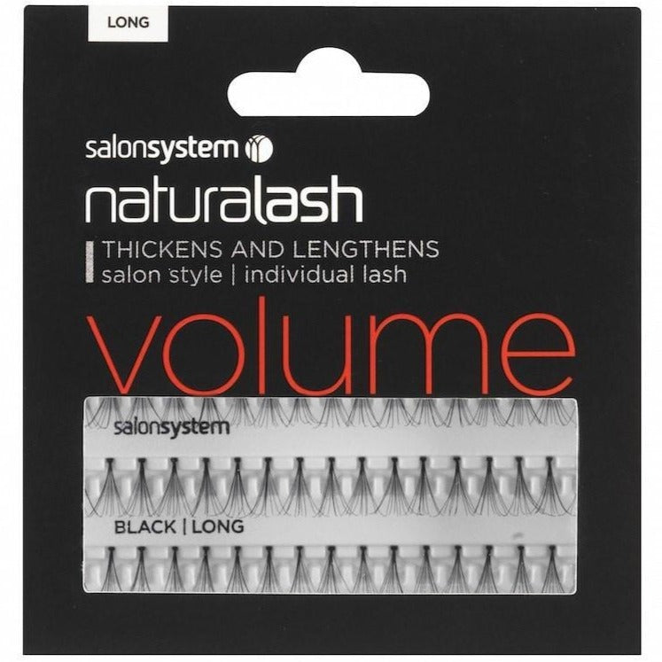 Salon System Individual Lashes Black Long | False Eyelashes