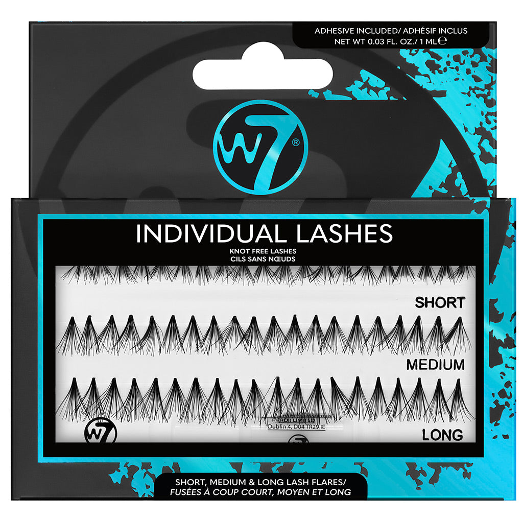 W7 Individual Lashes - Short, Medium and Long (Knot Free) | False Eyelashes
